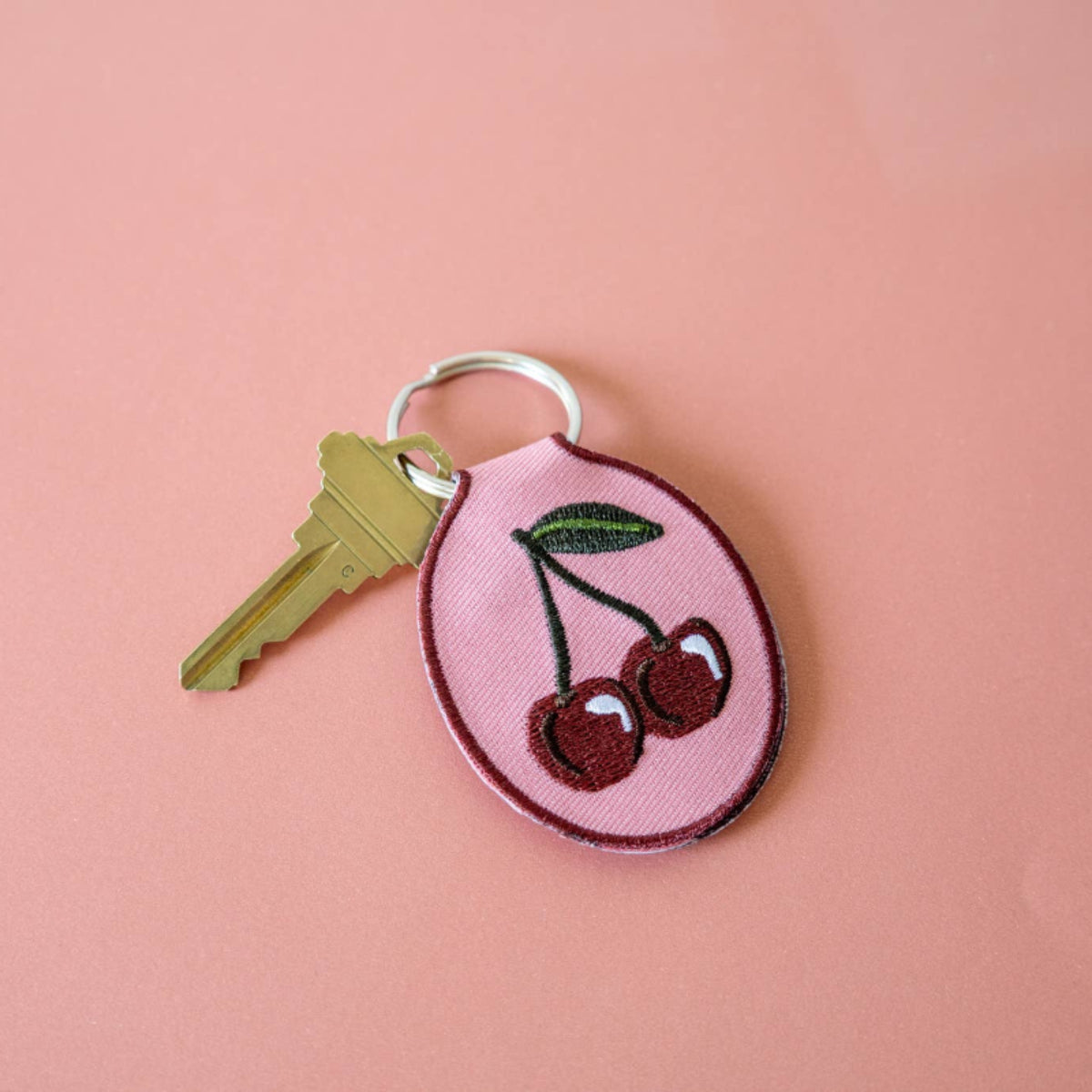 Cherry Embroidered Keychain – Twirls + Twigs
