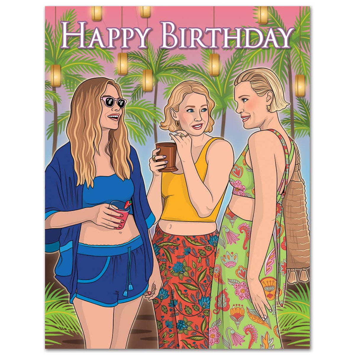 White Lotus Unhinged Birthday Card – Twirls + Twigs