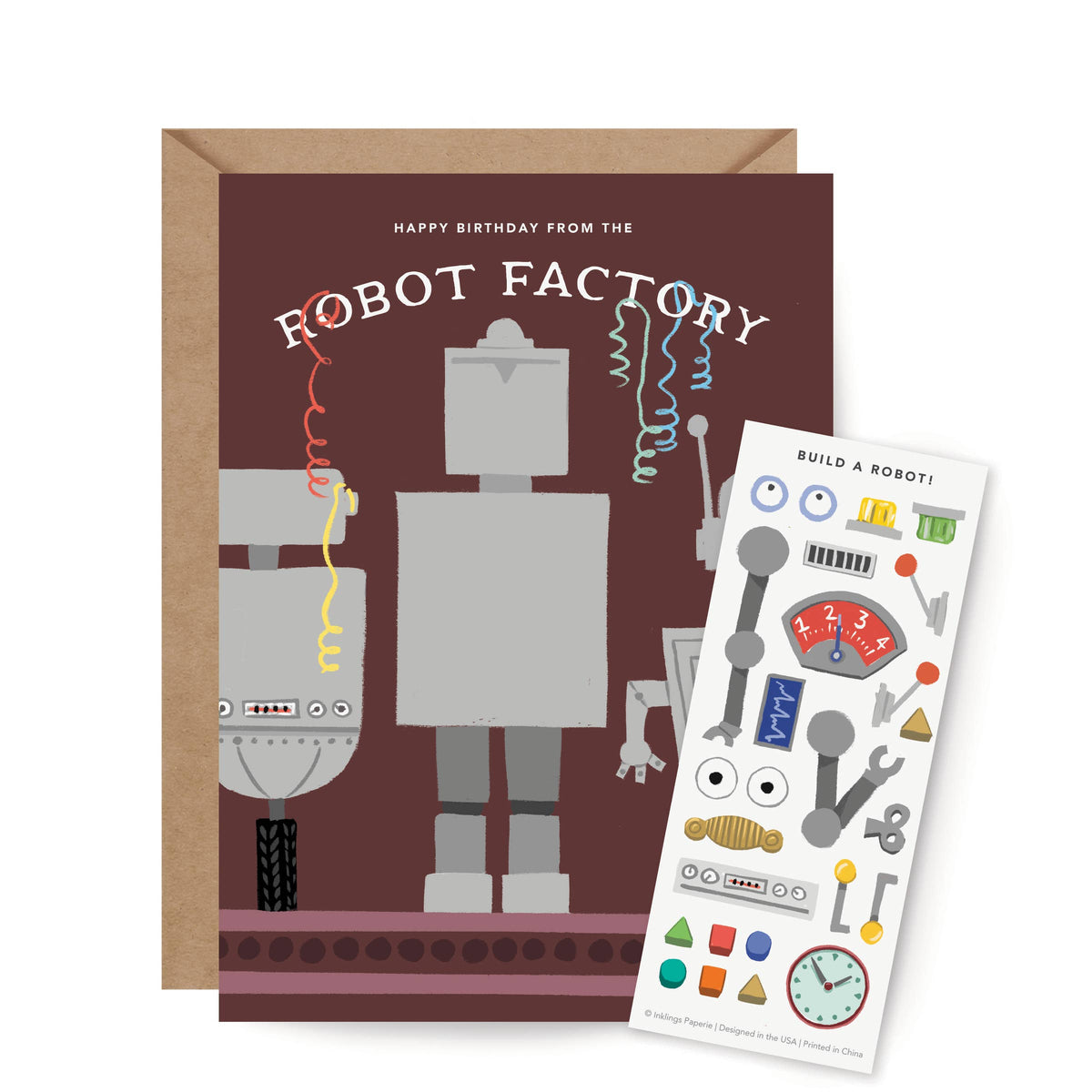 Sticker Scene Card - Robot Factory – Twirls + Twigs