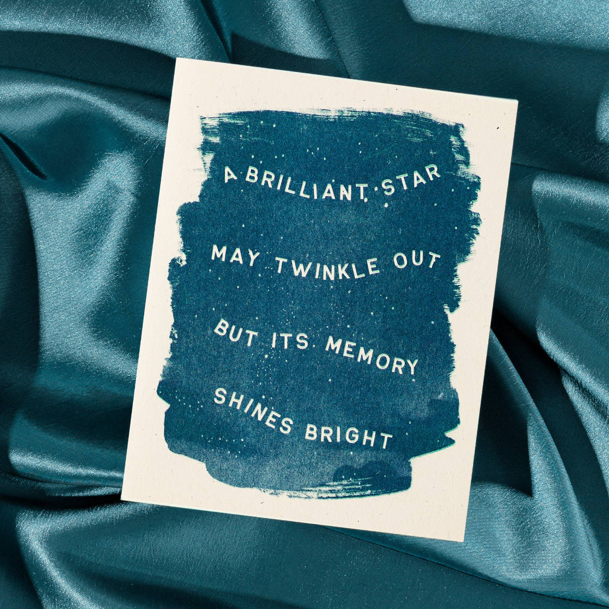 A Brilliant Star May Twinkle Out - Risograph Sympathy Card – Twirls + Twigs