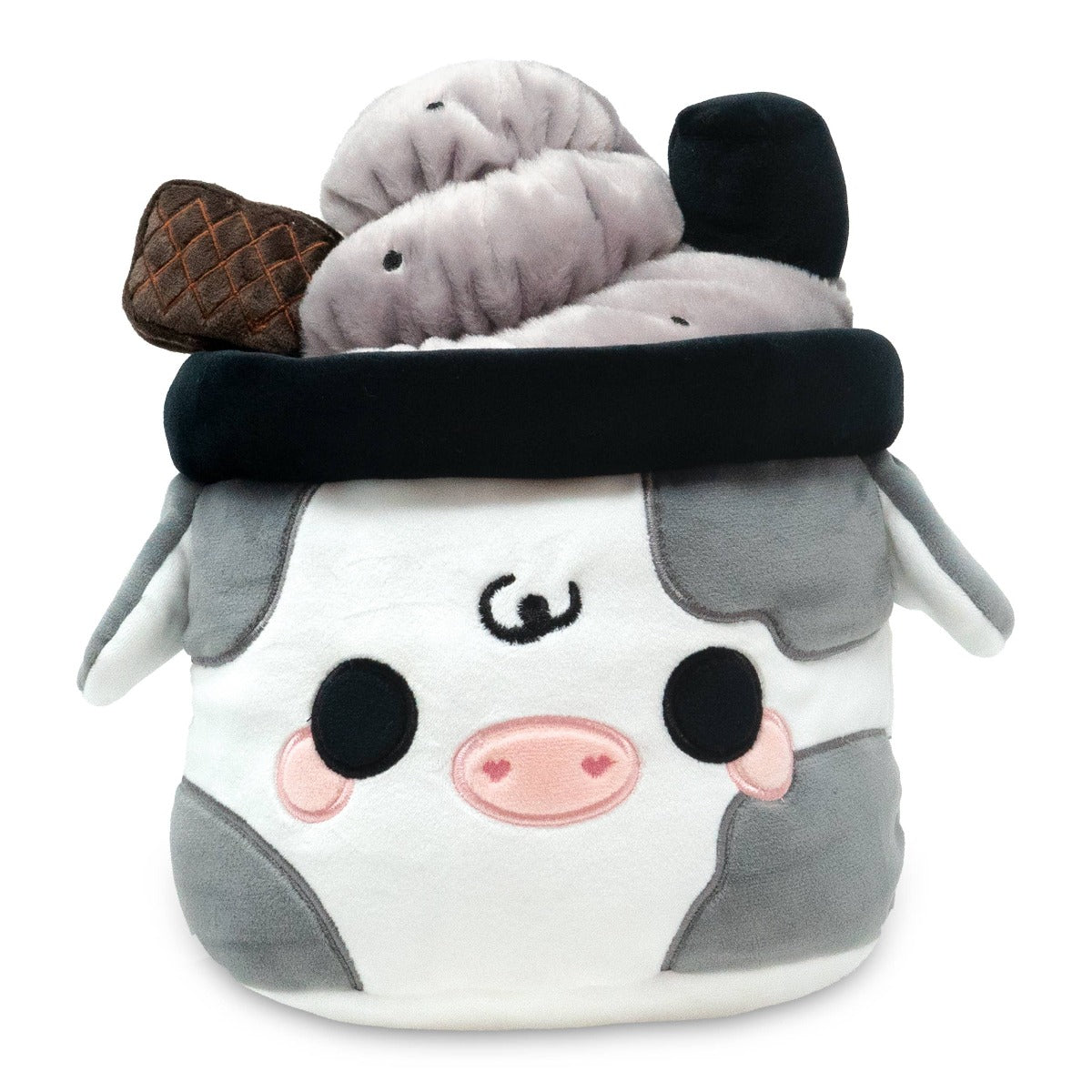 Black Sesame Mooshake (Cute Fluffy Dessert Food Plushie) – Twirls + Twigs